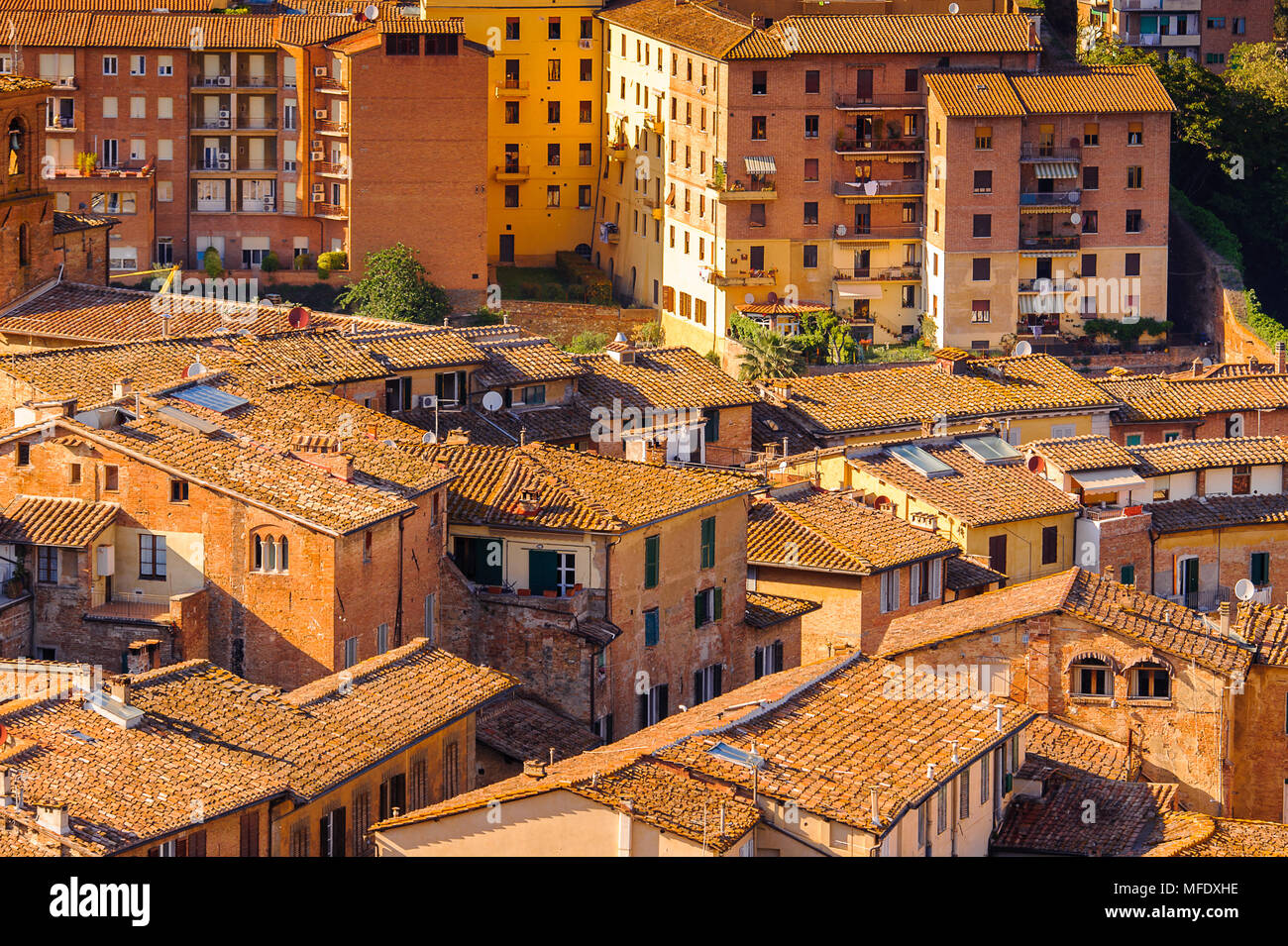 Panorama of the Historic centre of Siena. UNESCO a World Heritage Site ...