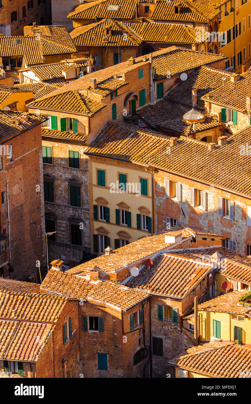 Panorama of the Historic centre of Siena. UNESCO a World Heritage Site ...