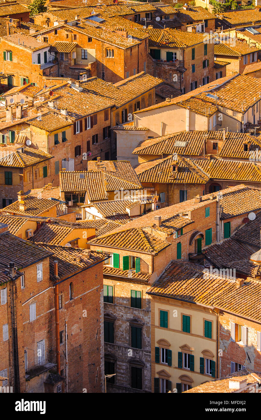 Panorama of the Historic centre of Siena. UNESCO a World Heritage Site ...