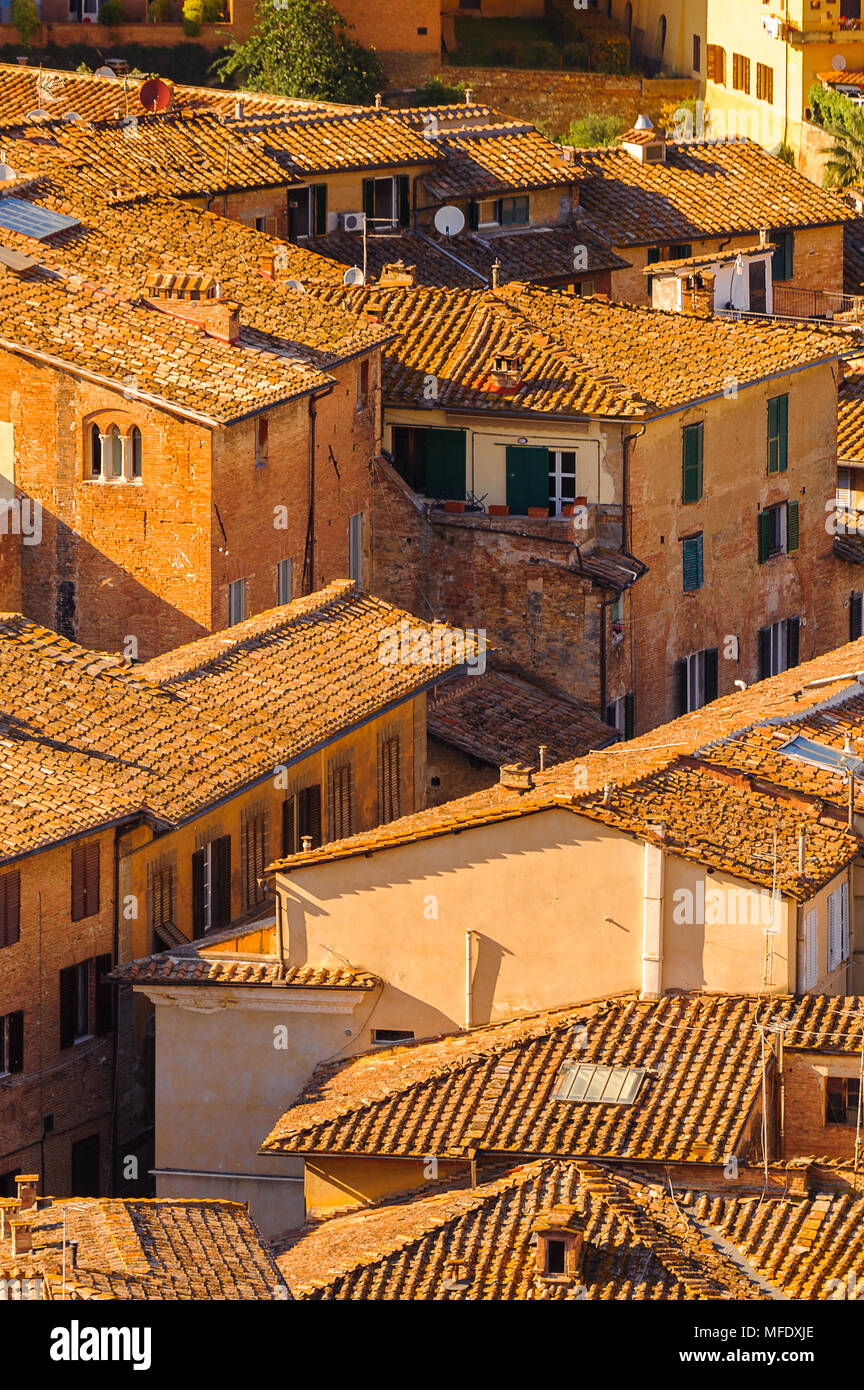 Panorama of the Historic centre of Siena. UNESCO a World Heritage Site ...