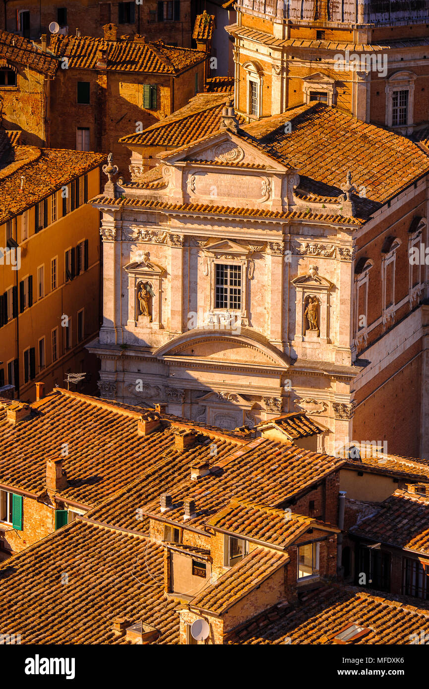 Panorama of the Historic centre of Siena. UNESCO a World Heritage Site ...