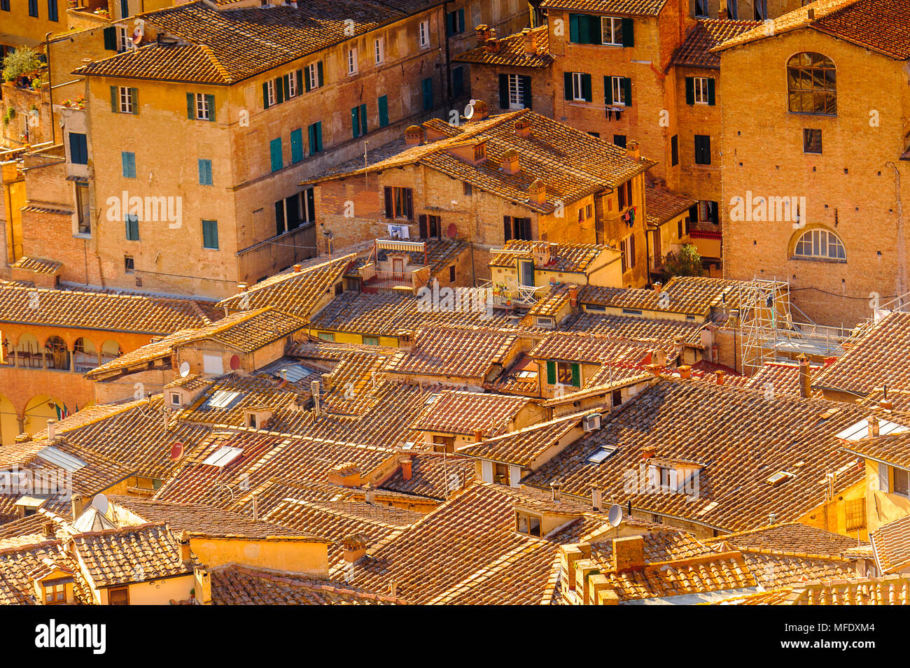 Panorama of the Historic centre of Siena. UNESCO a World Heritage Site ...