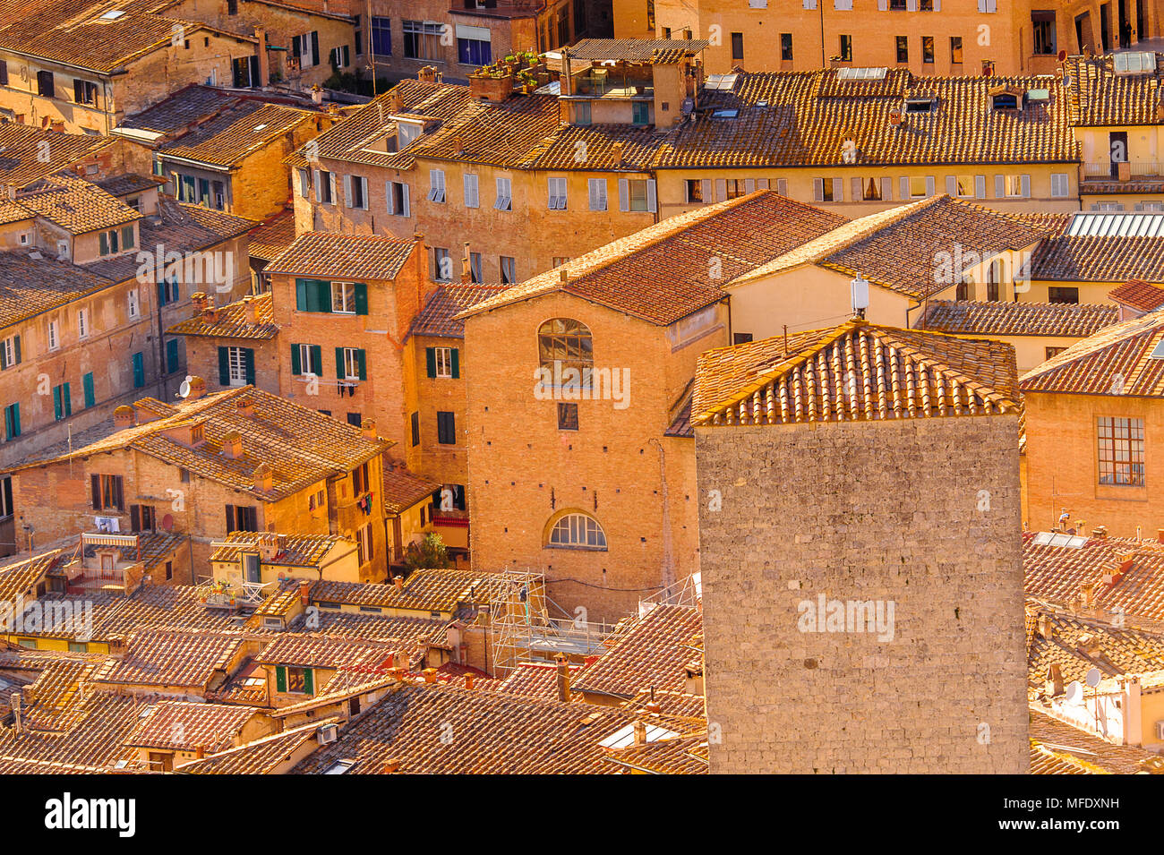 Panorama of the Historic centre of Siena. UNESCO a World Heritage Site ...