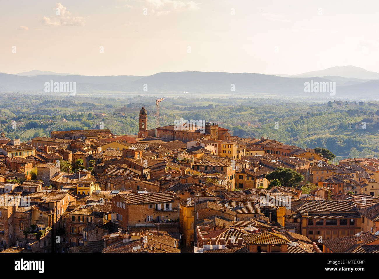 Panorama of the Historic centre of Siena. UNESCO a World Heritage Site ...