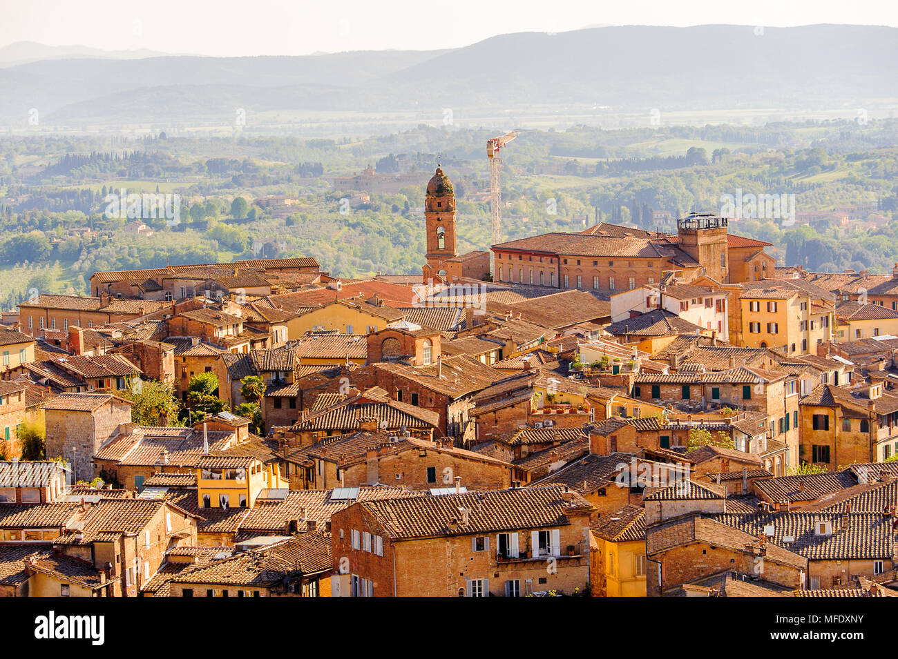 Panorama of the Historic centre of Siena. UNESCO a World Heritage Site ...