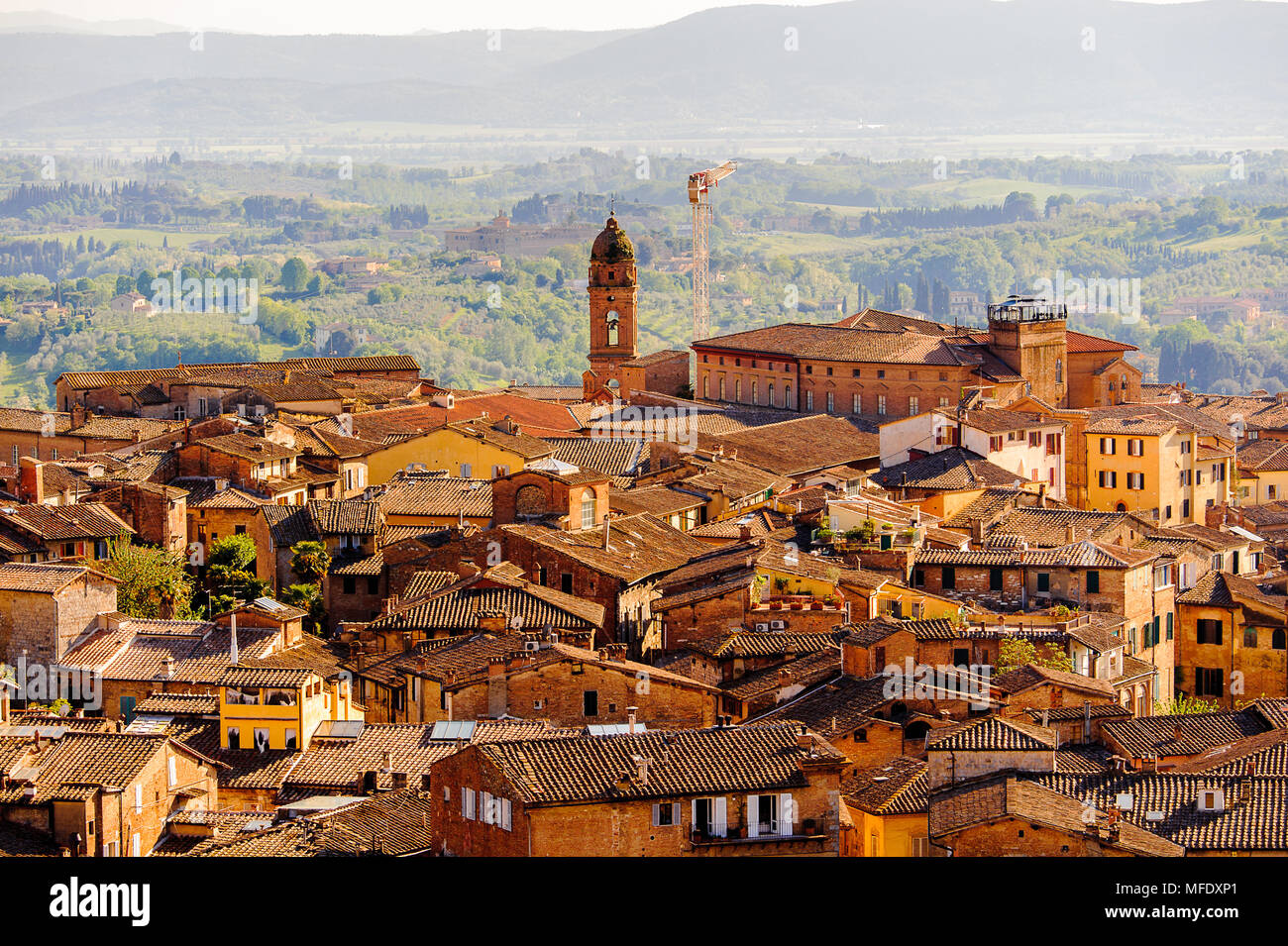 Panorama of the Historic centre of Siena. UNESCO a World Heritage Site ...