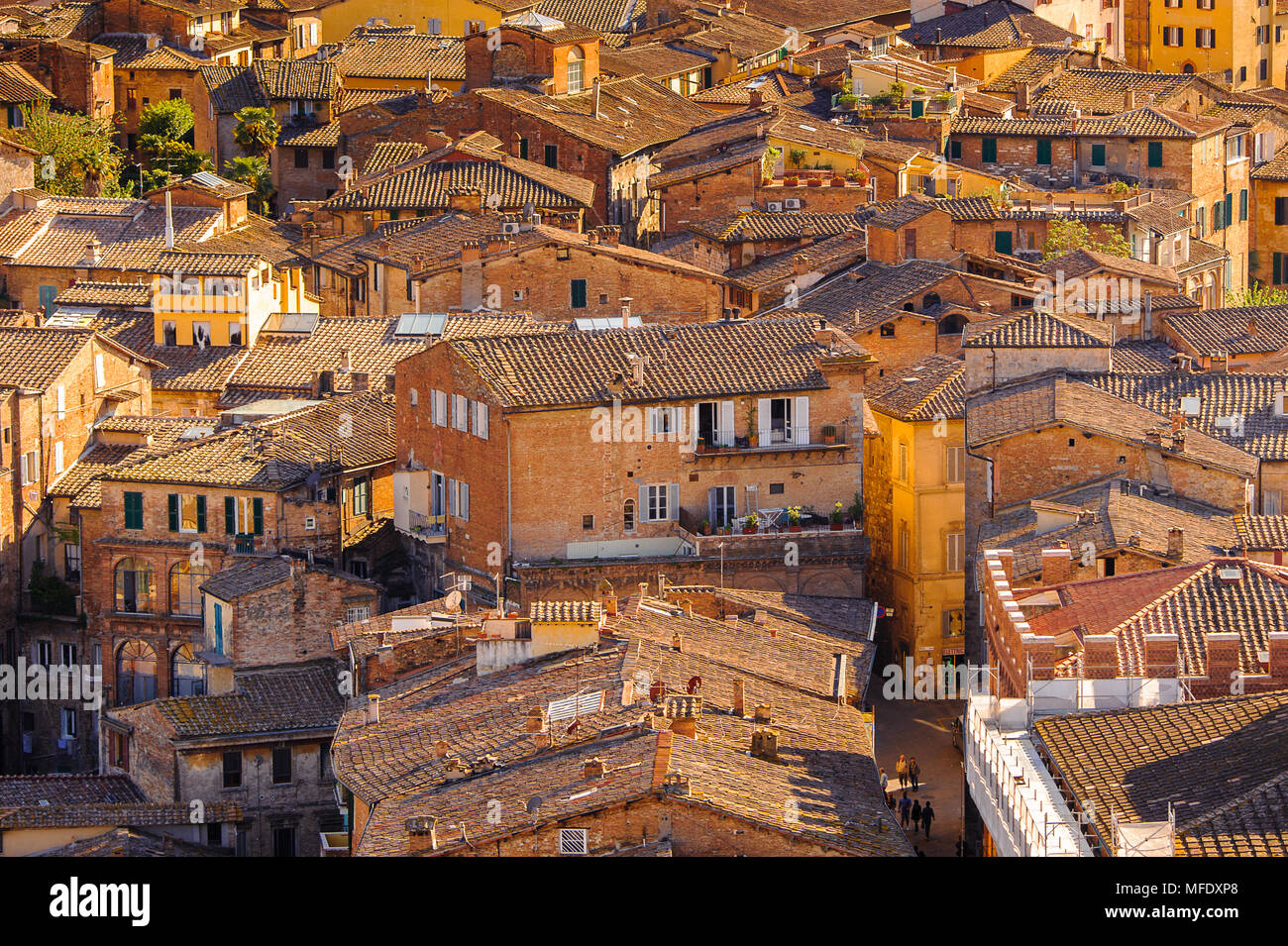 Panorama of the Historic centre of Siena. UNESCO a World Heritage Site ...
