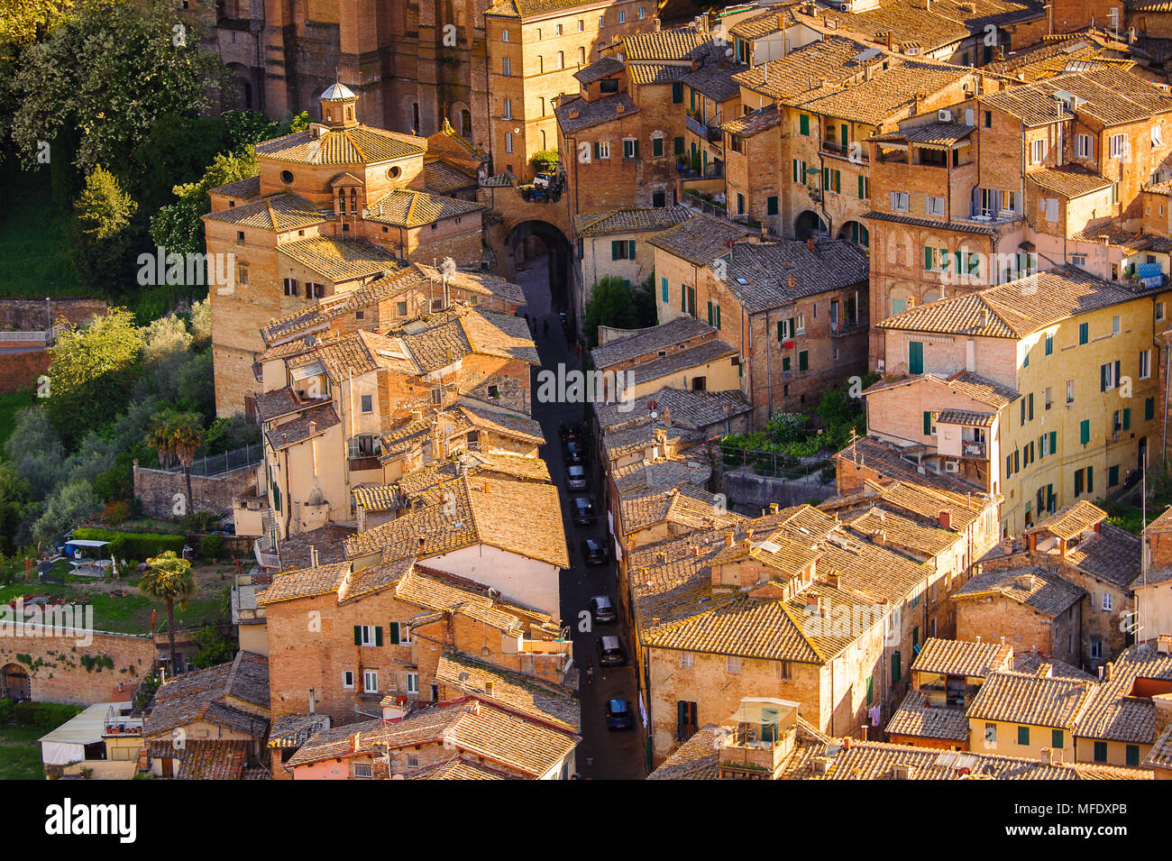 Panorama of the Historic centre of Siena. UNESCO a World Heritage Site ...