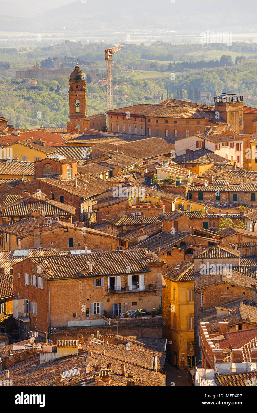 Panorama of the Historic centre of Siena. UNESCO a World Heritage Site ...