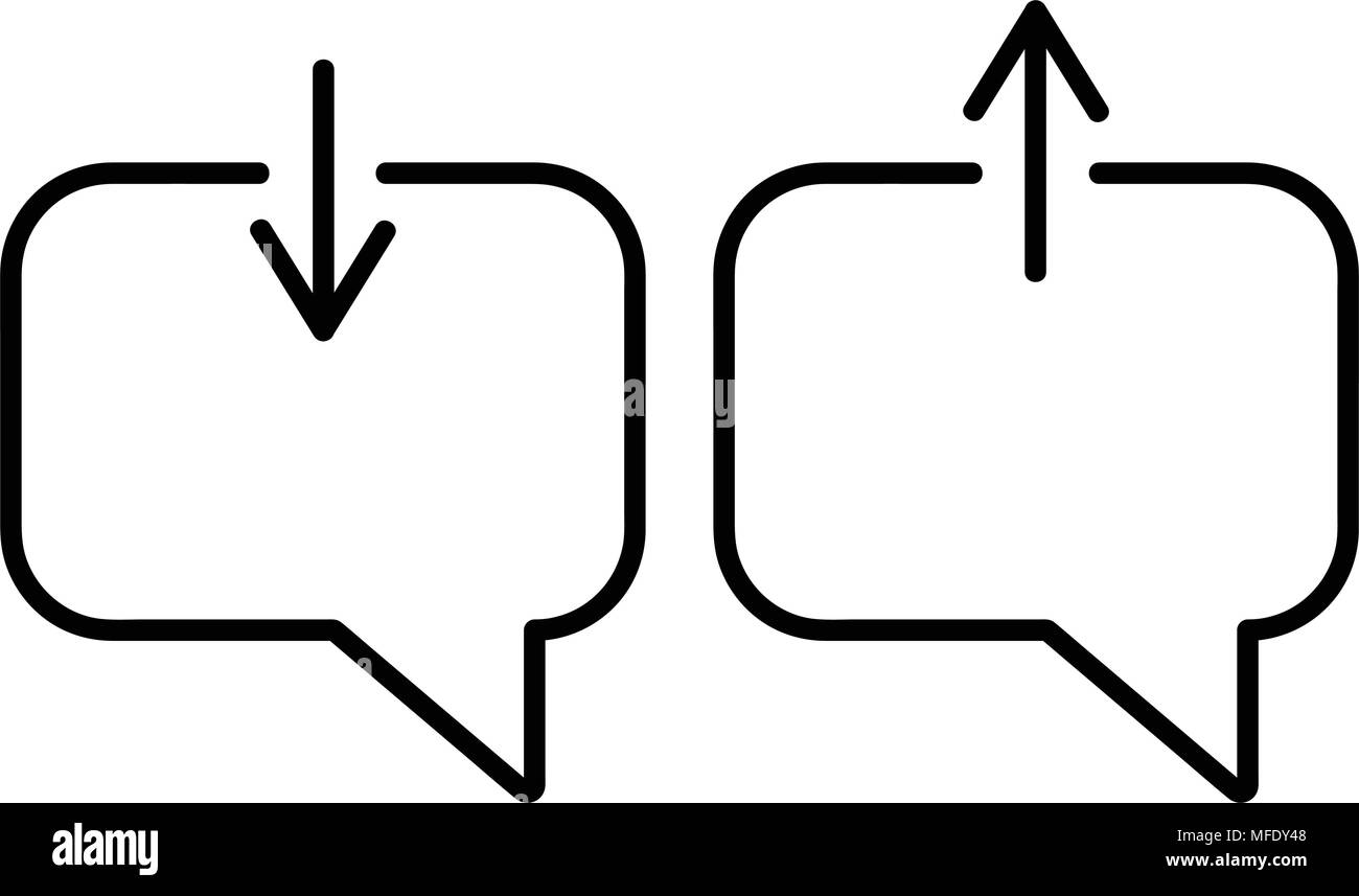 Sending and receiving messages on white background Stock Vector Image ...