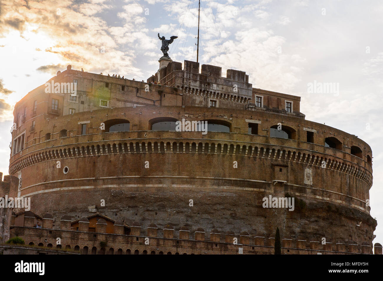 Castle of Saint Angelo in the Historic Center of Rome, Italy. Rome is ...