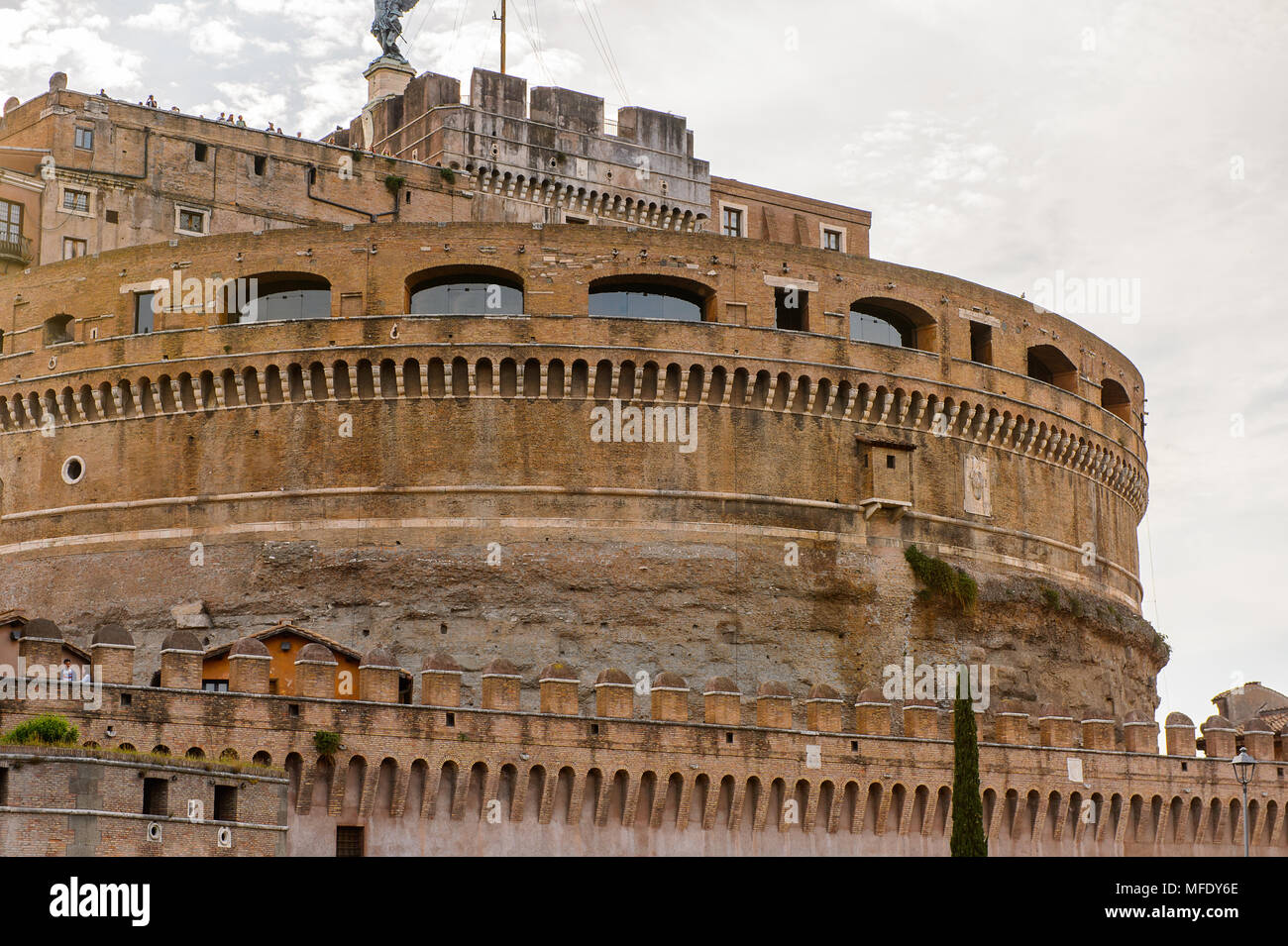 Castle of Saint Angelo in the Historic Center of Rome, Italy. Rome is ...