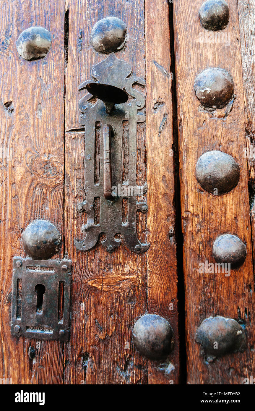 Beautiful old door lock Stock Photo - Alamy
