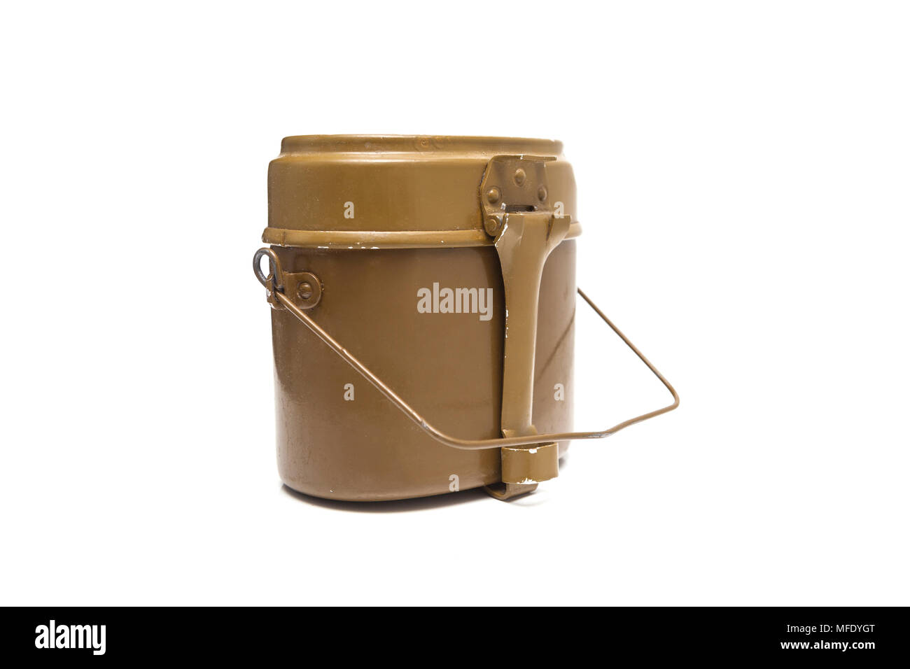 Soviet Army mess kit cooking pot isolated on white background Stock ...