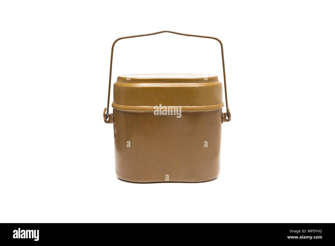 Soviet Army mess kit cooking pot isolated on white background Stock ...