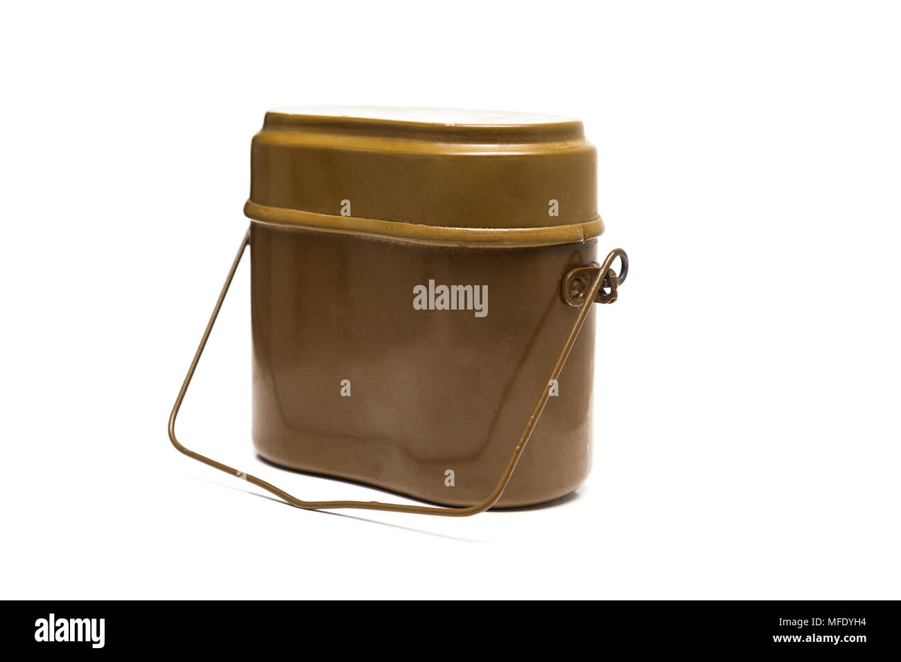 Soviet Army mess kit cooking pot isolated on white background Stock ...