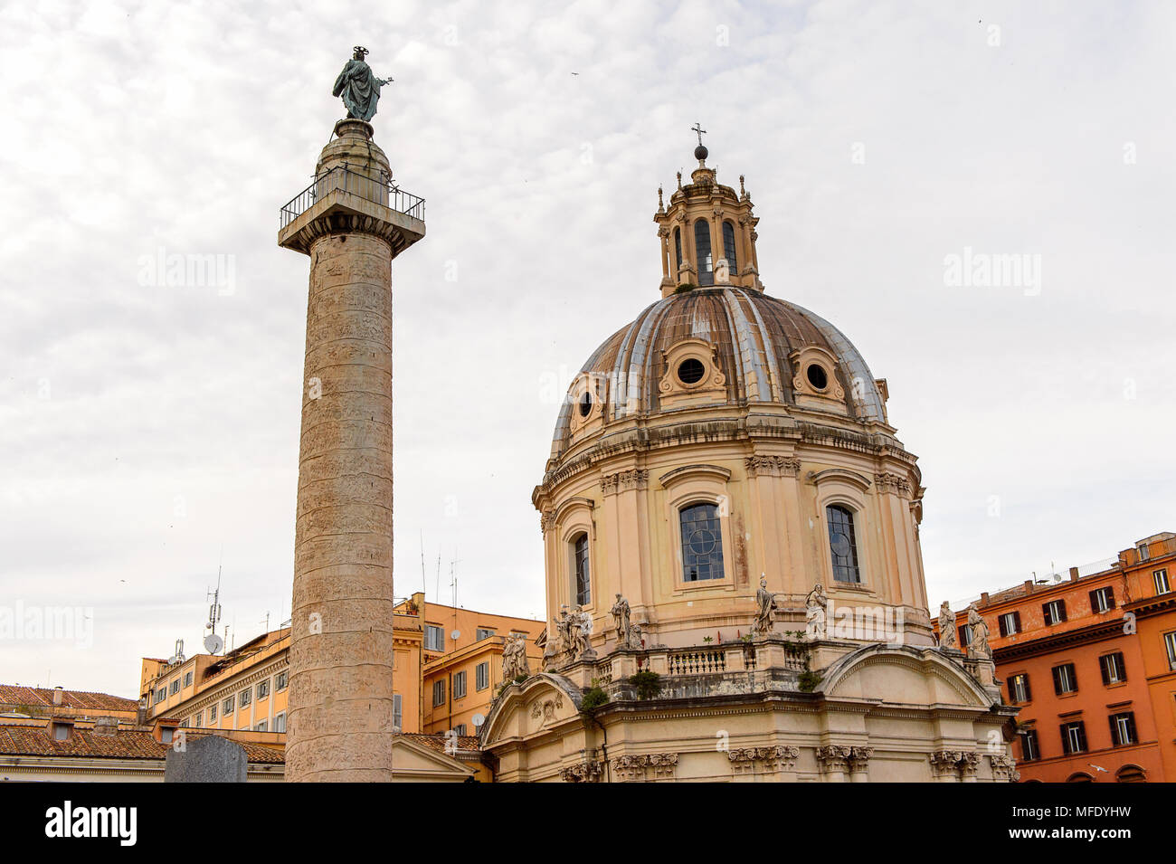 Historic Center of Rome, Italy. Rome is the capital of Italy and a ...