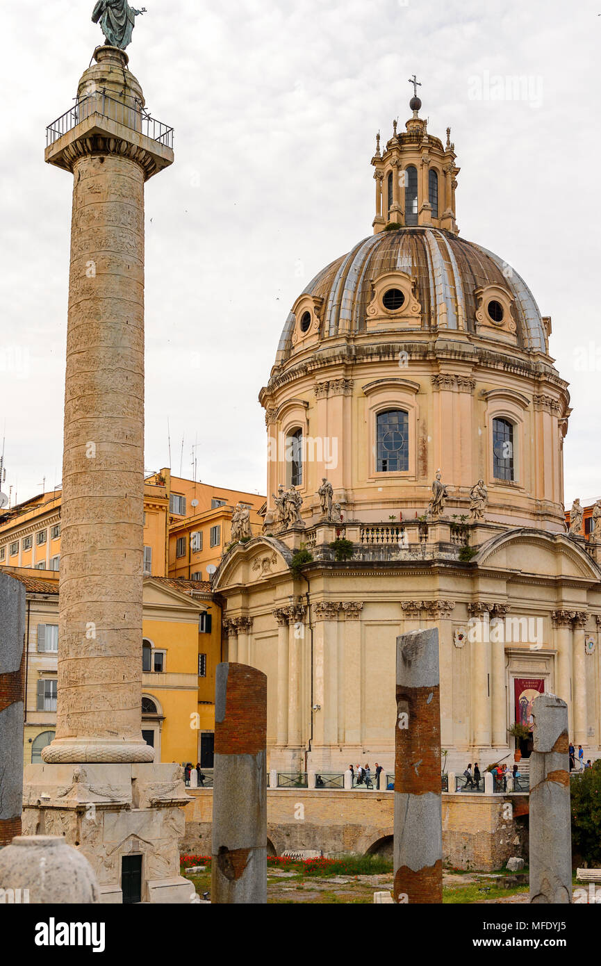 Historic Center of Rome, Italy. Rome is the capital of Italy and a ...