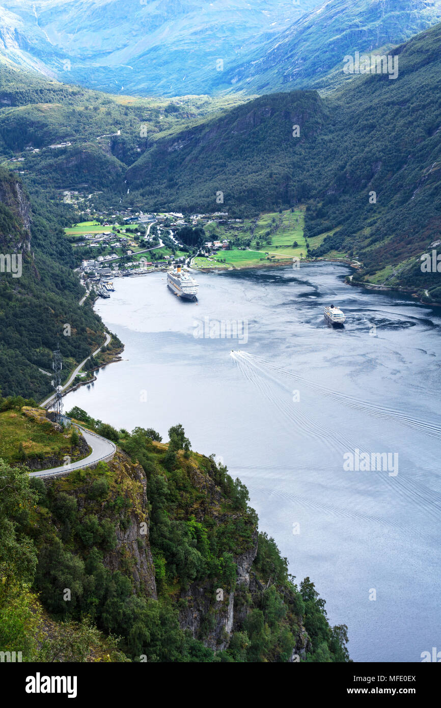 Geiranger city geirangerfjord norway hi-res stock photography and ...
