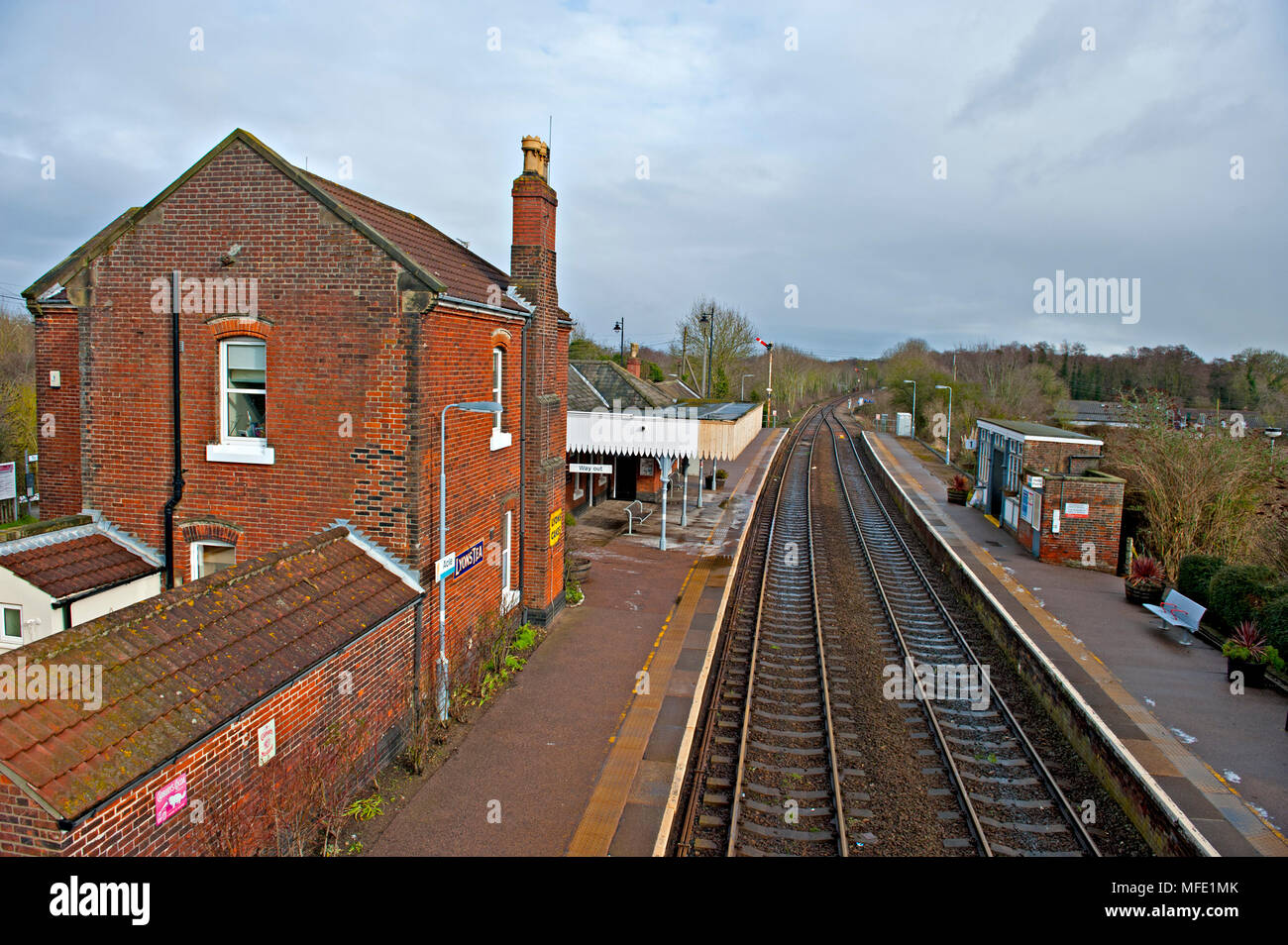 Acle railway station on the Wherry lines between Norwich and Great ...