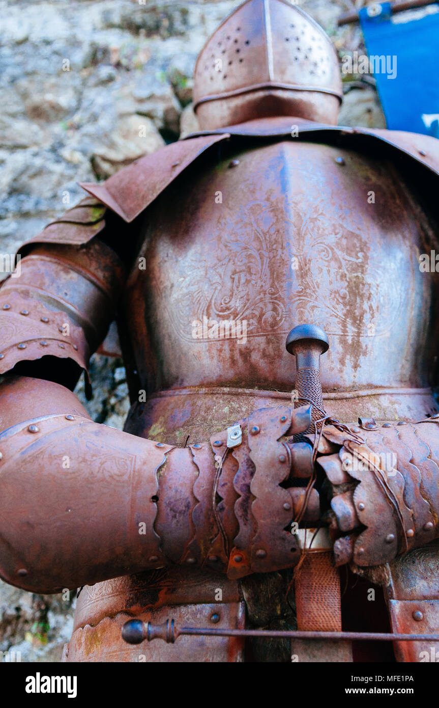 Oxidized steel armour Stock Photo - Alamy