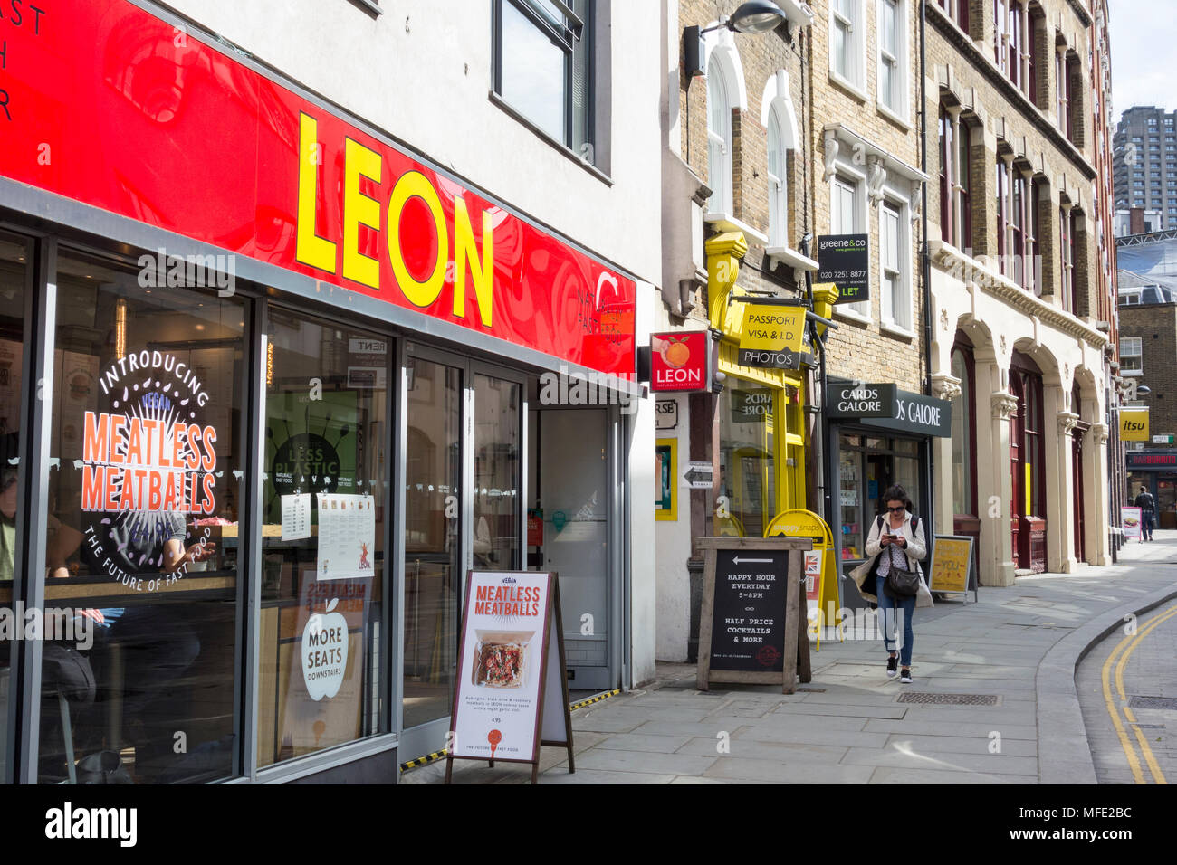 Leon fast food restaurant, Zinc House, Cowcross Street, London, EC1, UK ...