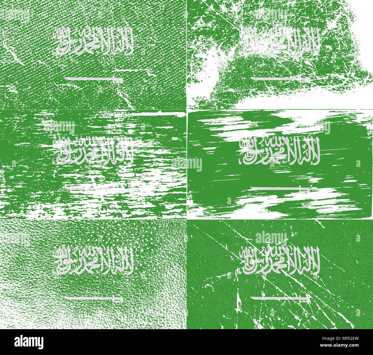 Flag of Saudi Arabia with old texture. Vector illustration Stock Vector ...
