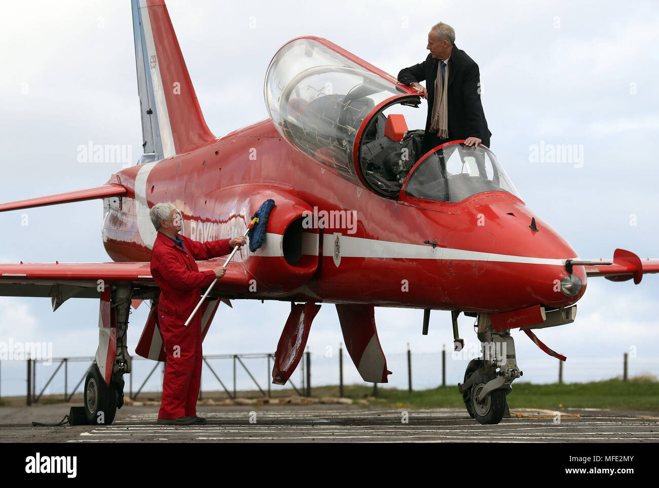 Simon Meade, former Red Arrows pilot who flew the Hawk at the opening ...