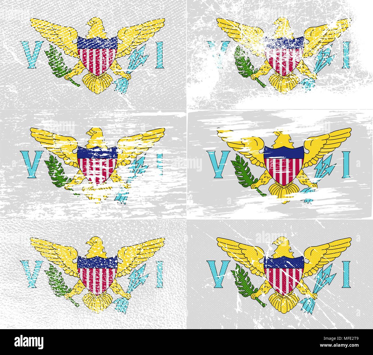 Official flag of the virgin islands Stock Vector Images - Alamy