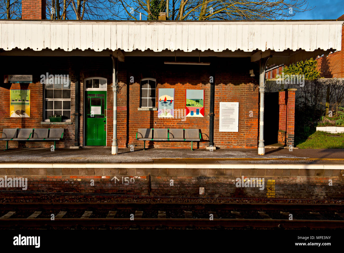 Reedham Railway Station (Norfolk) on the Wherry Lines between Cantley ...