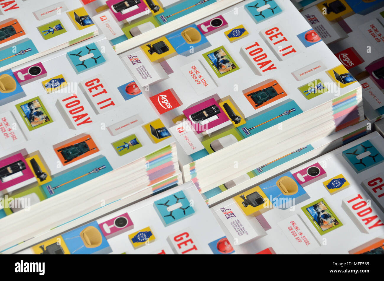 A Pile Of Argos Catalogues Stock Photo Alamy
