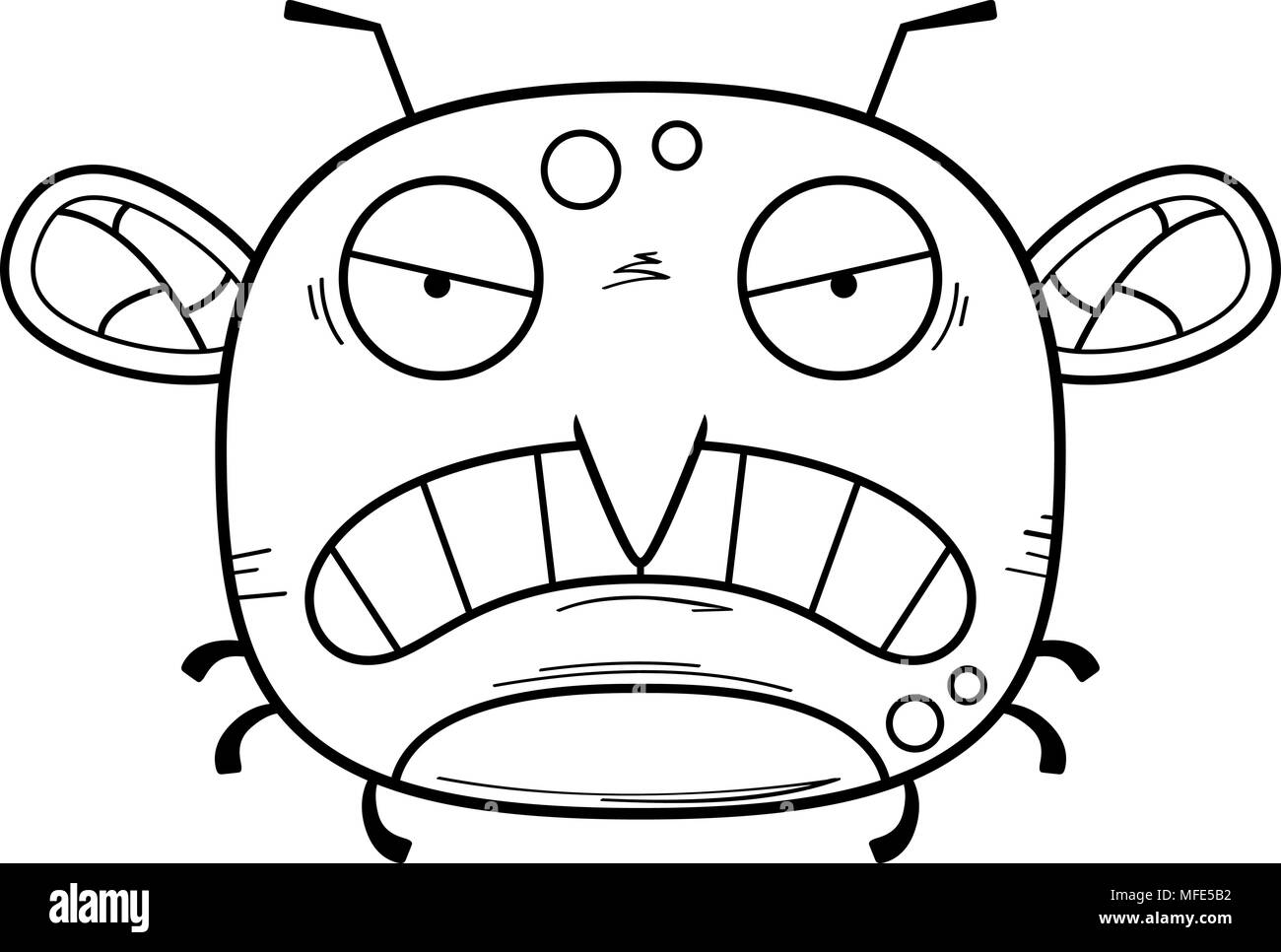 A cartoon illustration of a mosquito looking angry Stock Vector Image ...