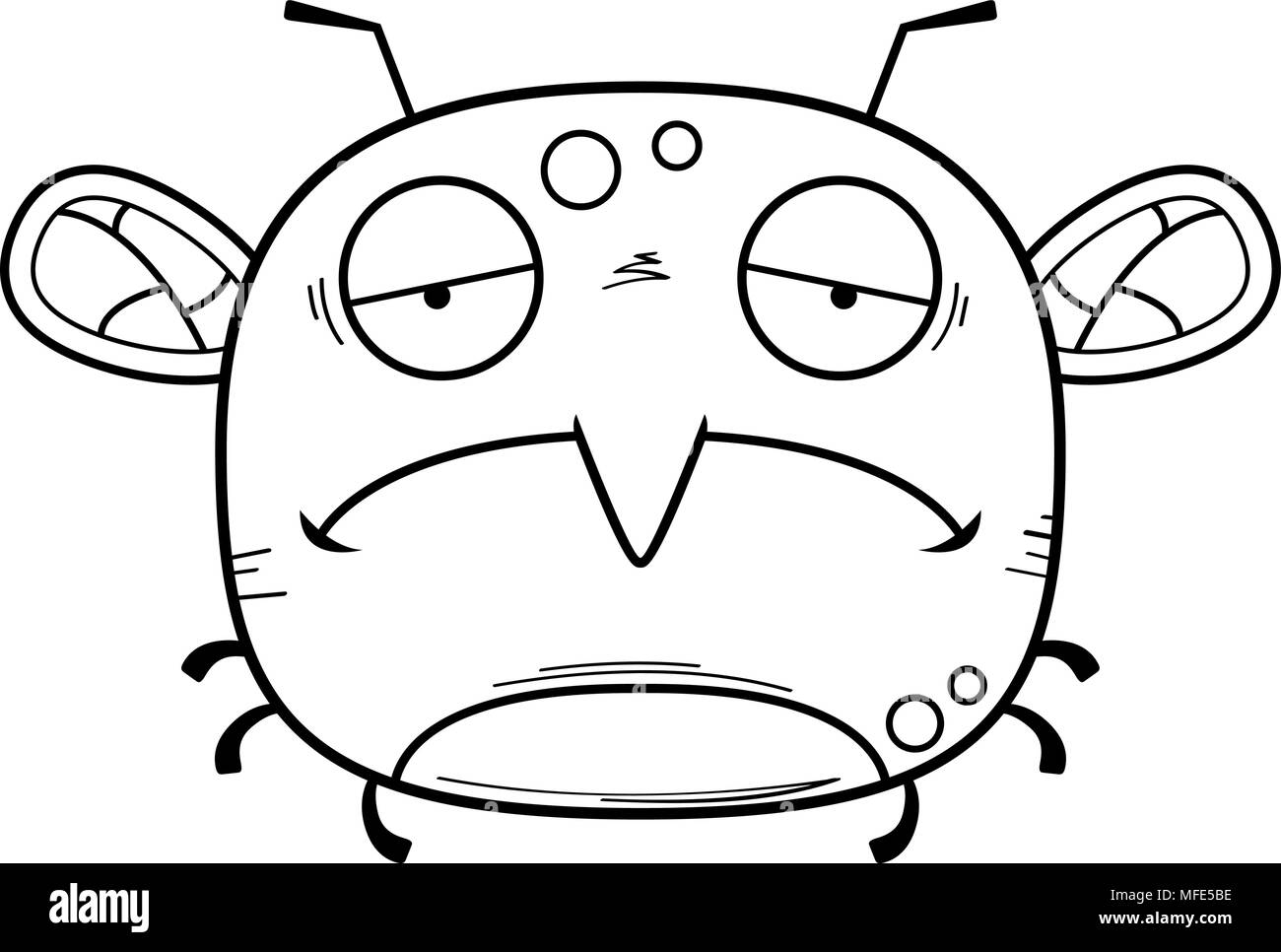 A cartoon illustration of a mosquito looking sad Stock Vector Image ...