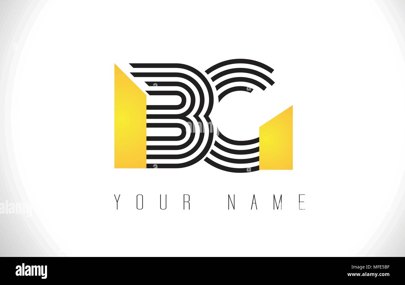 BG Black Lines Letter Logo. Creative Line Letters Design Vector ...