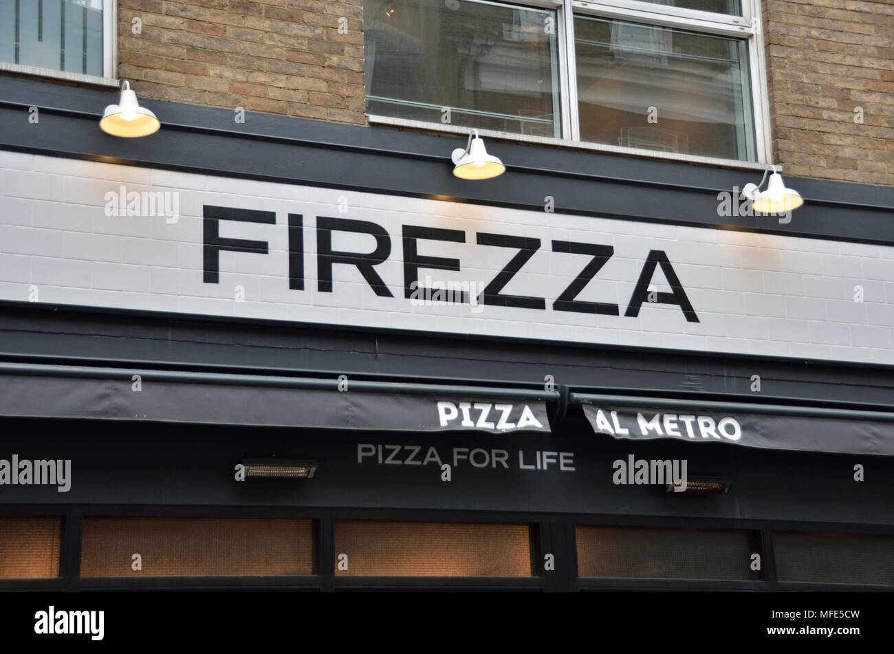 Firezza pizza restaurant in Soho, London, UK Stock Photo - Alamy