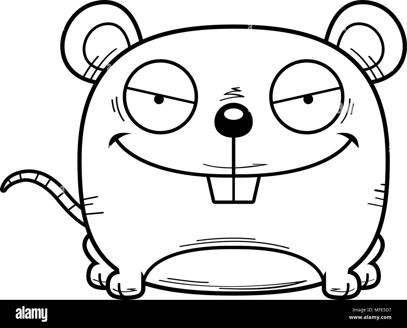 A cartoon illustration of a sinister looking mouse Stock Vector Image ...