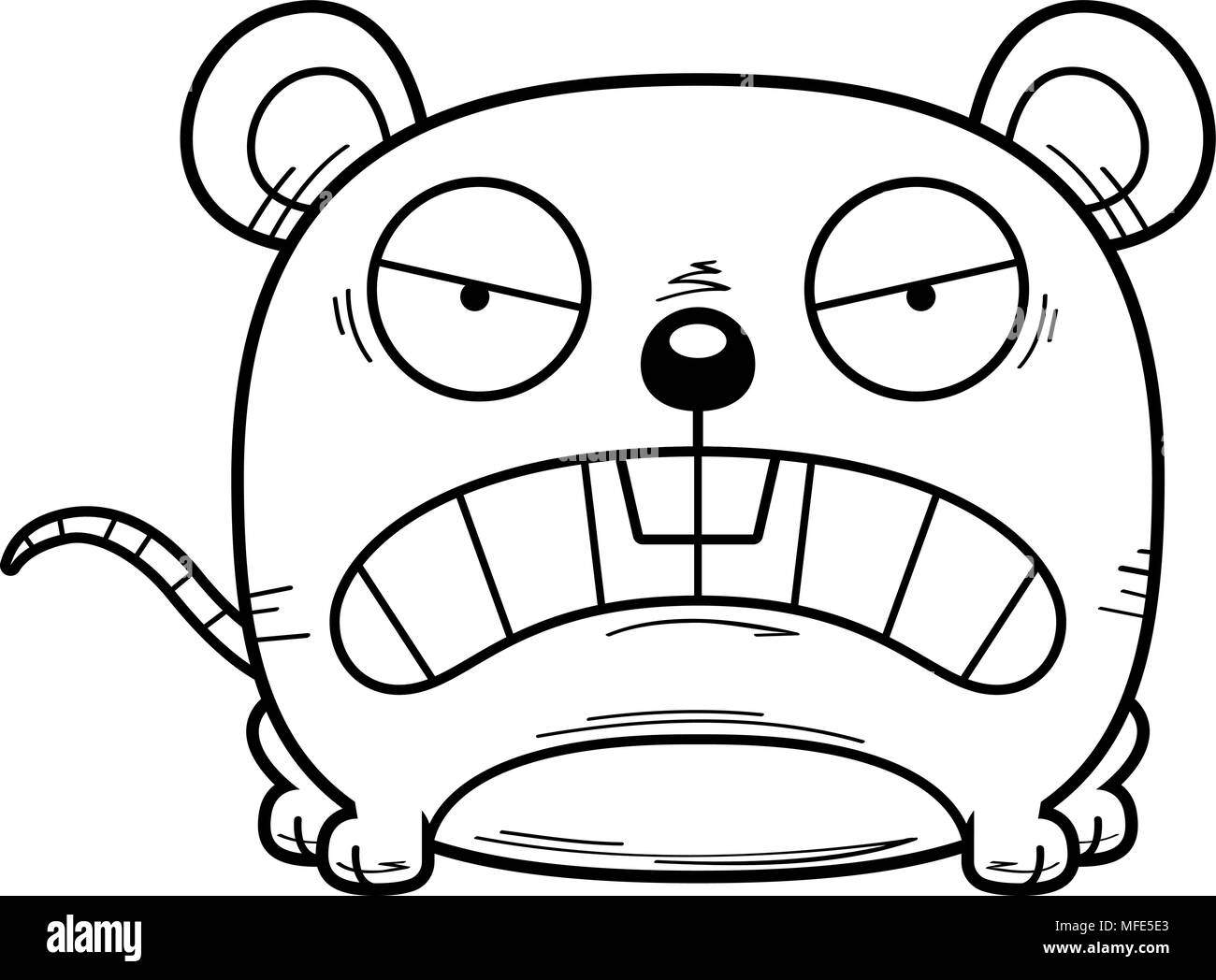 A cartoon illustration of a mouse looking mad Stock Vector Image & Art ...