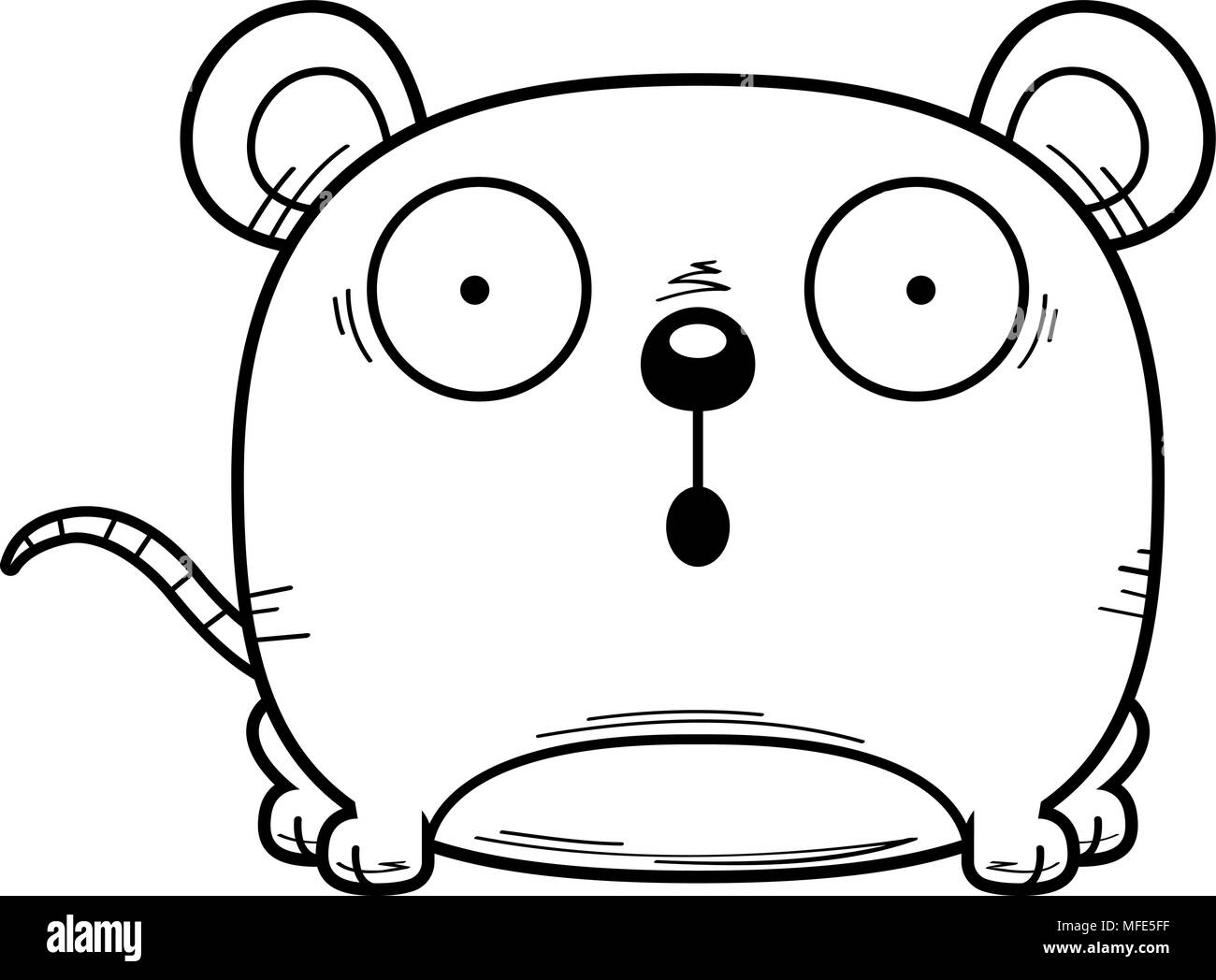 A cartoon illustration of a mouse looking surprised Stock Vector Image ...