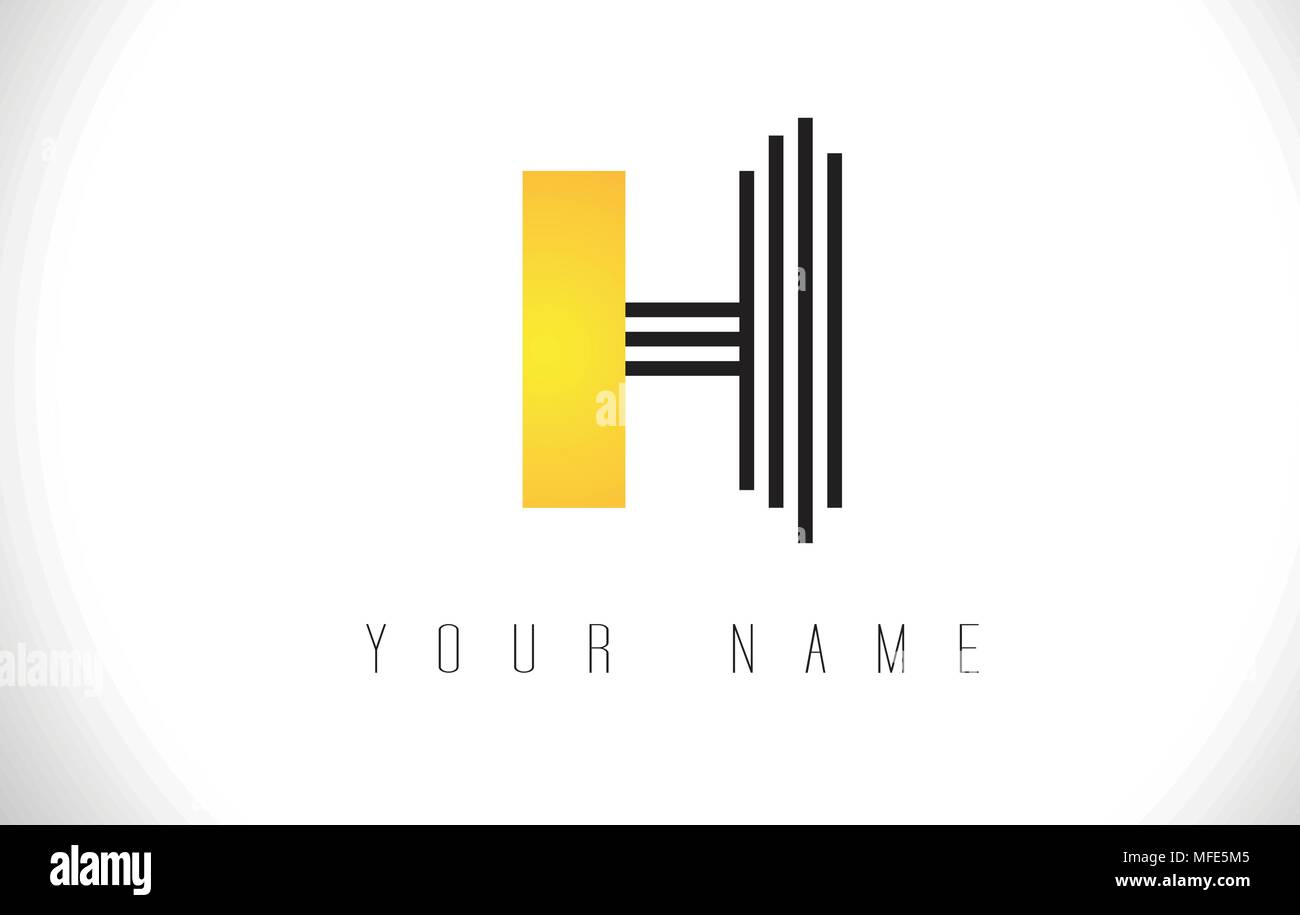 H Black Lines Letter Logo. Creative Line Letters Design Vector Template ...