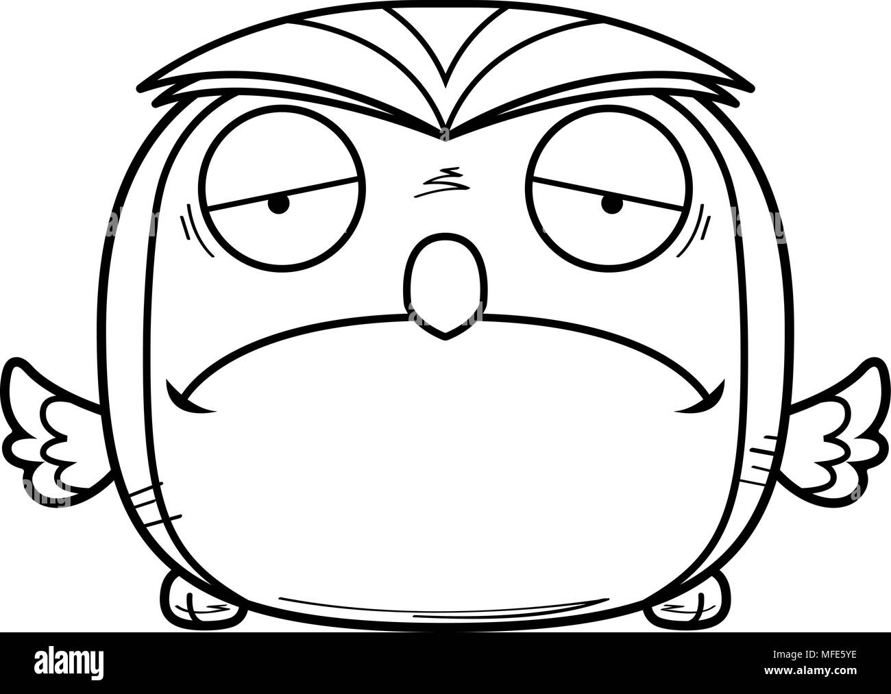 A cartoon illustration of a owl looking sad Stock Vector Image & Art ...