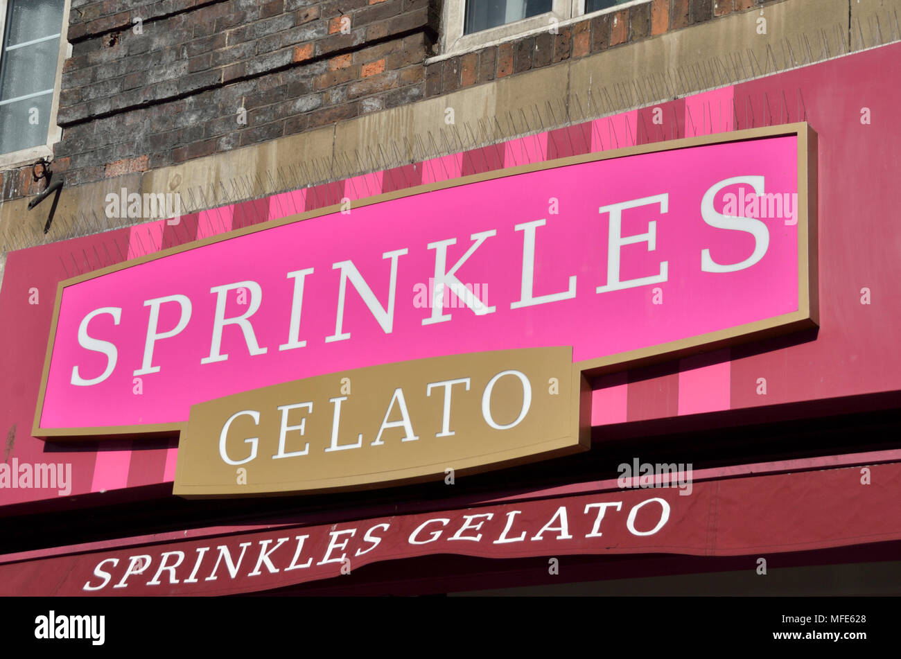 Sprinkles Gelato ice-cream parlour Stock Photo - Alamy