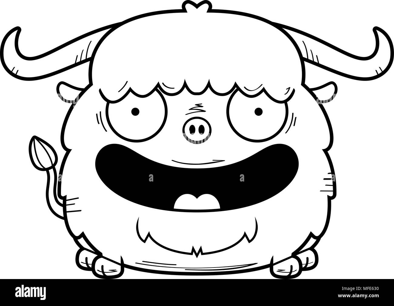 A cartoon illustration of a yak smiling Stock Vector Image & Art - Alamy