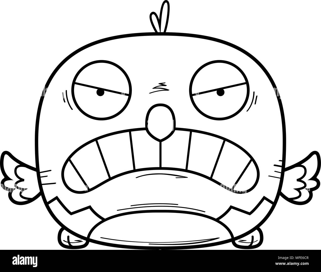 A cartoon illustration of a parrot looking angry Stock Vector Image ...