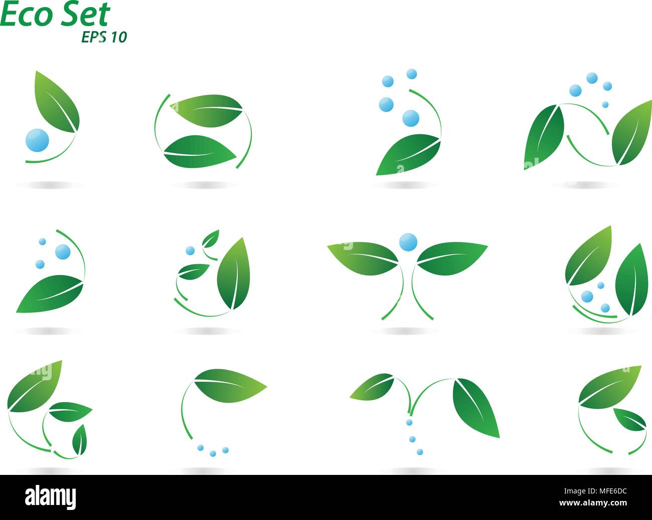 Green leaf logos hi-res stock photography and images - Alamy