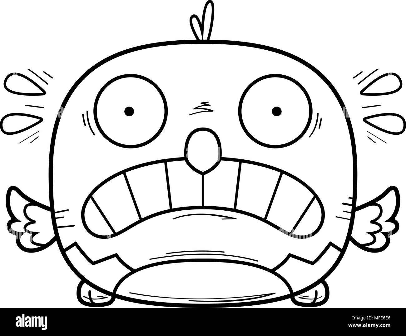A cartoon illustration of a parrot looking scared Stock Vector Image ...