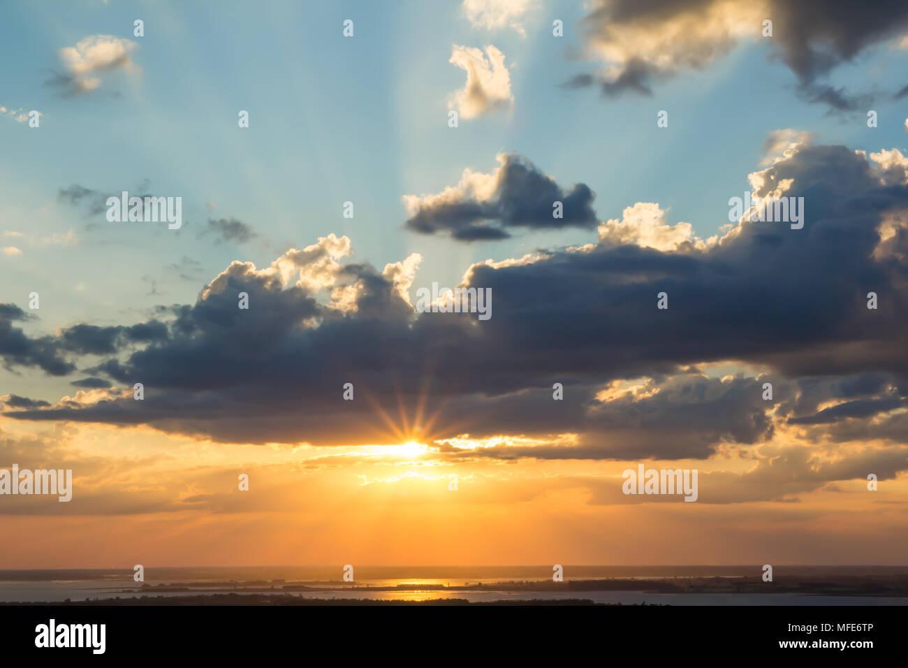 view sunset sky stratosphere on natural background Stock Photo - Alamy