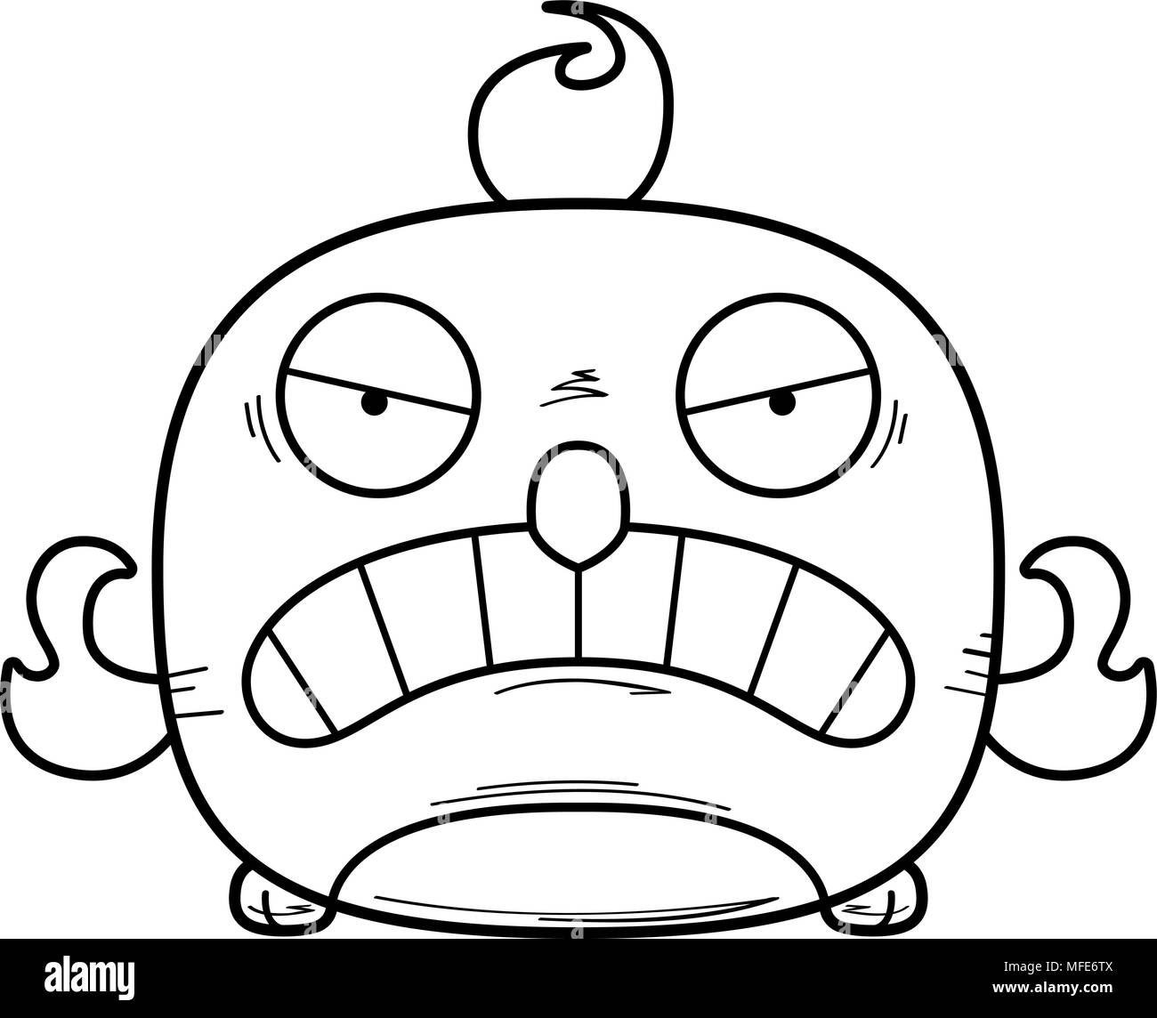 A cartoon illustration of a phoenix bird looking angry Stock Vector ...