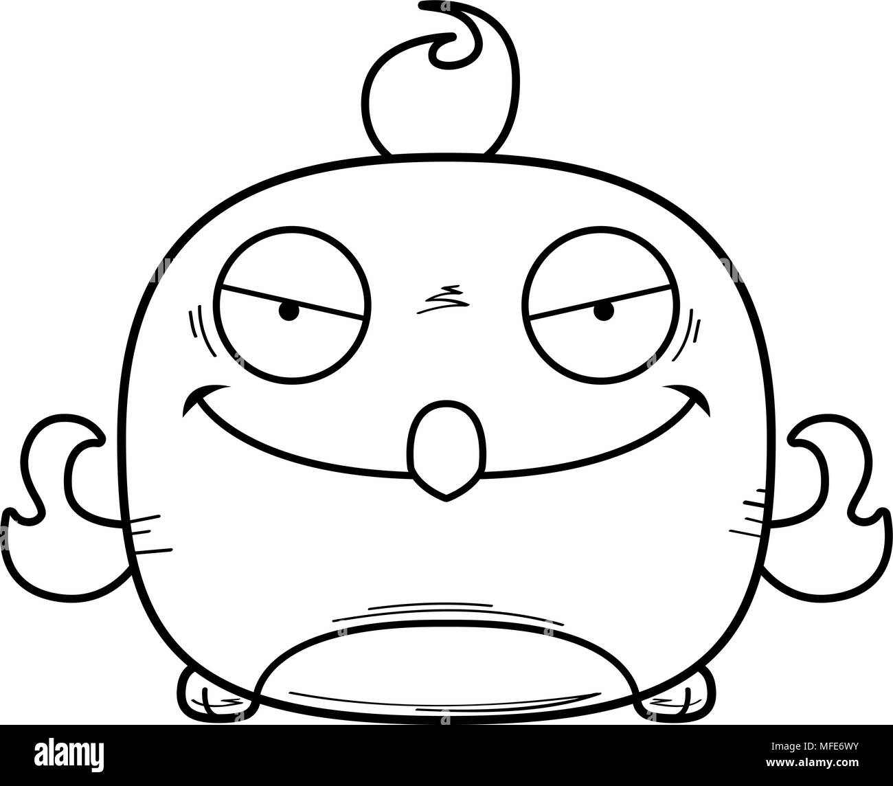 A cartoon illustration of an evil looking phoenix bird Stock Vector ...