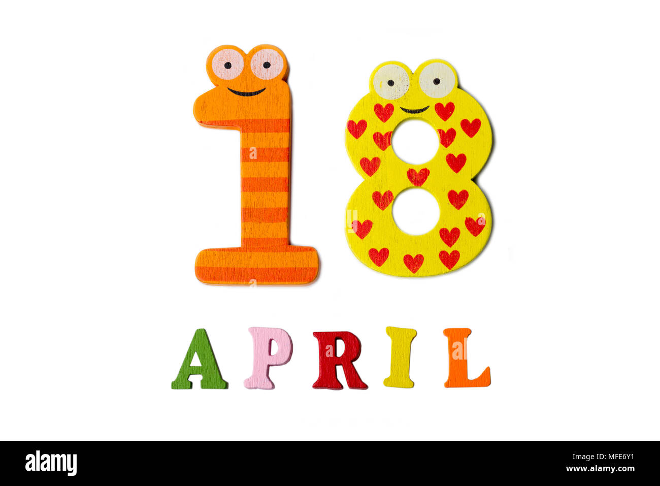 Numbers 1 18 Cut Out Stock Images & Pictures - Alamy