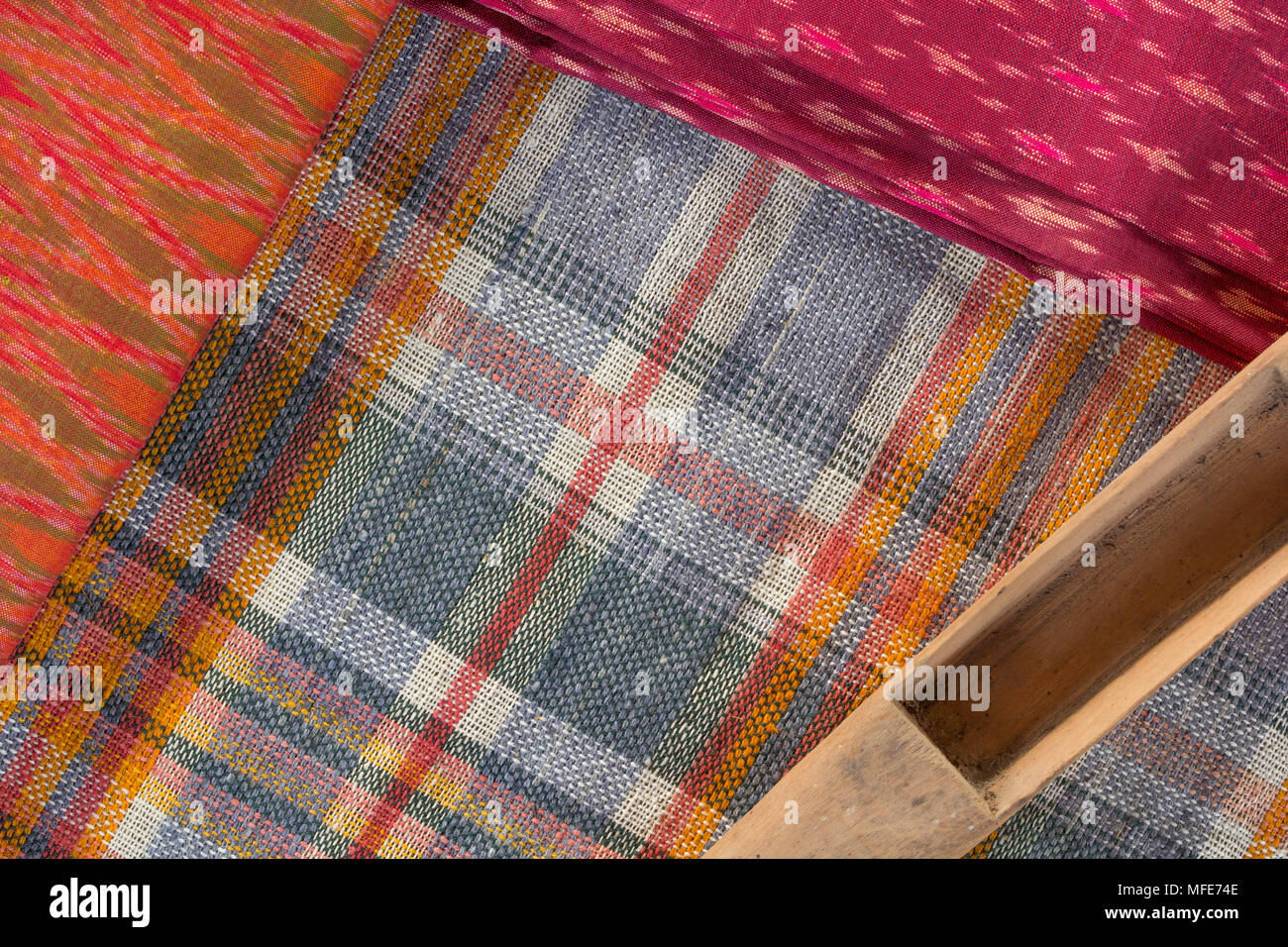 Thai silk pattern hand made,Thailand textile style Stock Photo - Alamy